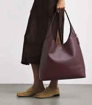 COACH Leather Brooklyn Shoulder Bag - Burgundy