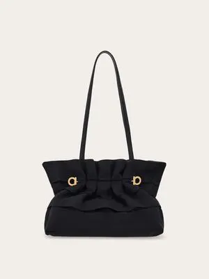 FERRAGAMO Soft Shoulder Bag - Black