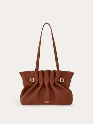 FERRAGAMO Soft Shoulder Bag - Brown