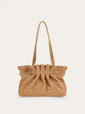 FERRAGAMO Soft Shoulder Bag - Brown