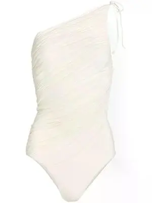 Giambattista Valli Asymmetric One-shoulder Swimsuit - White