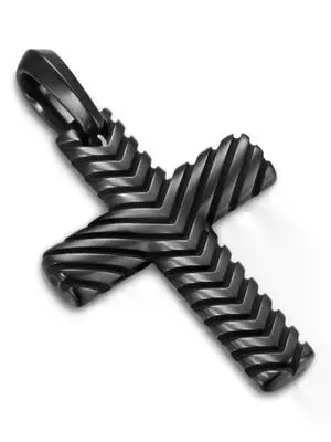 David Yurman Chevron Cross Pendant Necklace