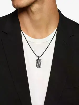David Yurman Chevron Tag Necklace