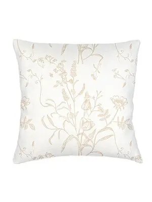 Anaya English Garden Linen Euro Pillow With Down Alternative Insert - Beige