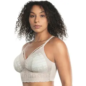 Parfait Mia Wire-free Padded Lace Bralette - Sandstone