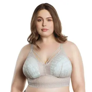 Parfait Mia Wire-free Padded Lace Bralette - Sandstone