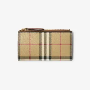 Burberry Medium Check Bifold Wallet - Archive Beige/briar Brown