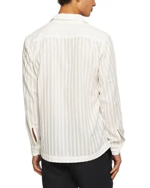 Orlebar Brown Ridley Tonal Chenille Stripe Shirt - White