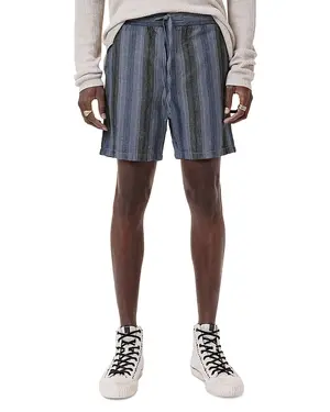 John Varvatos David Drawstring Shorts - Denim Heather