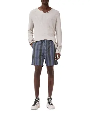 John Varvatos David Drawstring Shorts - Denim Heather