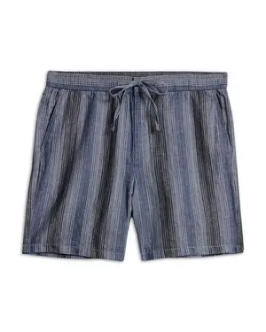 John Varvatos David Drawstring Shorts - Denim Heather