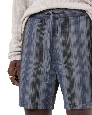 John Varvatos David Drawstring Shorts - Denim Heather