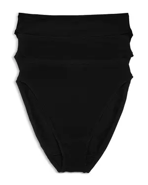 Natori Bliss Bare High Cut Brief, Pack Of 3 - Black
