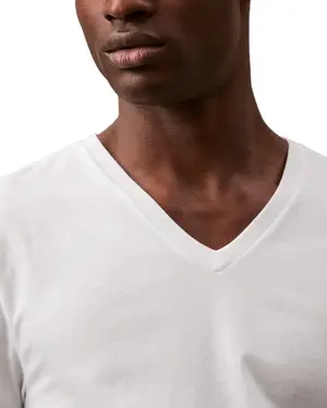 Calvin Klein Cotton Classics V Neck Tees, Pack Of 3 - White