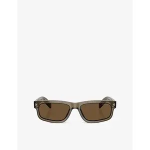 Prada Rectangle-frame Acetate Sunglasses - Cream