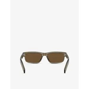 Prada Rectangle-frame Acetate Sunglasses - Cream