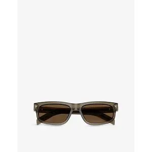 Prada Rectangle-frame Acetate Sunglasses - Cream