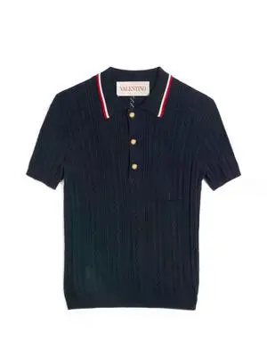 Valentino Garavani Navy Polo Shirt - Blue