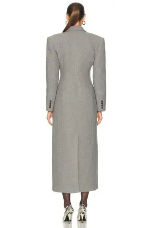 EAVES Yaron Manteco Wool Coat - Light Grey