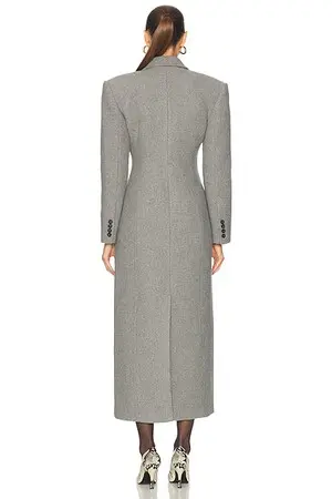 EAVES Yaron Manteco Wool Coat - Light Grey