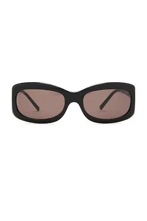 Chanel Interlocking Cc Oversize Sunglasses - Black