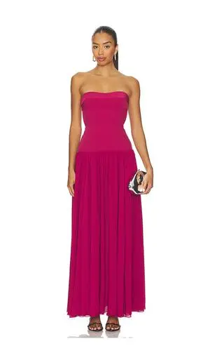 Coral Strapless Gown