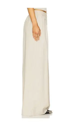 ST. AGNI Pinstripe Wool Drawstring Pants
