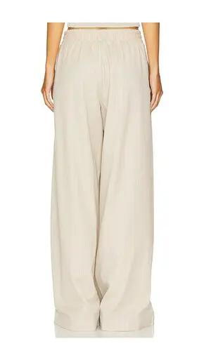 ST. AGNI Pinstripe Wool Drawstring Pants