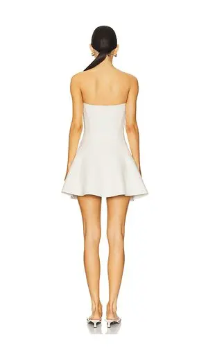 Norma Kamali Strapless Grace Mini Dress - Cream