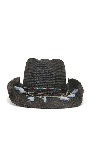 NIKKI BEACH Morgan Cowboy Hat - Black