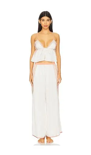 Free People X Intimately Fp Anywhere With You Lounge Set In Jett Stream In . Also - Ivory