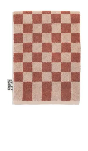 BATHING CULTURE Bathhouse Check Organic Body Towel - Brown