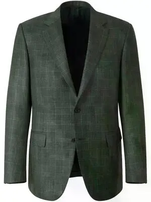 Canali Checked Blazer - Green