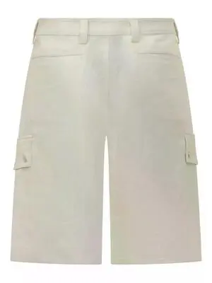 Off-White Linen Cargo Shorts