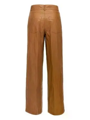 NUDE Leather-effect Trousers - Brown