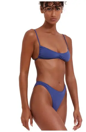 GOTTEX Solid V Neck Bikini Top - Dusk Blue