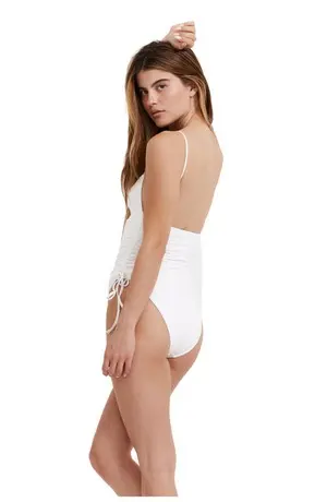 GOTTEX Solid Adjustable One-piece Swimsuit - White