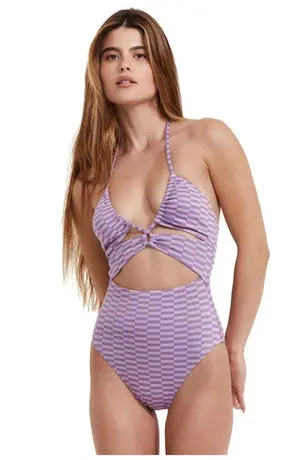 GOTTEX Check It Out One-piece Swimsuit - Multi Purple