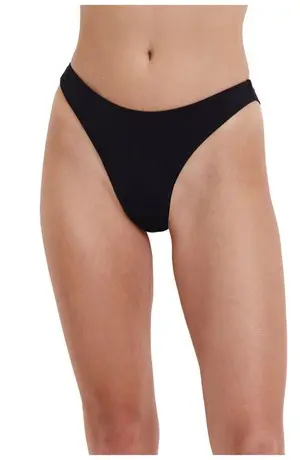 GOTTEX Solid Brazilian Bikini Bottom - Black