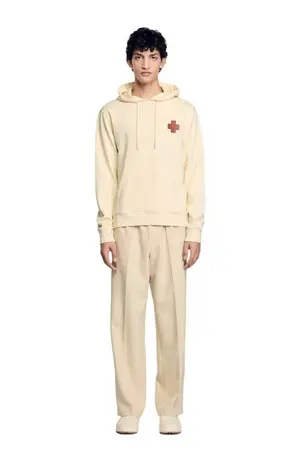 Sandro Square Cross Fleece Sweatshirt