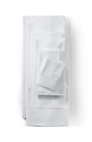 LANDS' END Turkish Luxe 2-piece Washcloth Set White