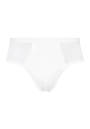 Hanro Cotton Pure Cotton Brief With Fly - White