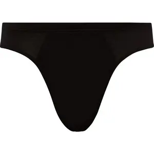 Hanro Cotton Sporty Cotton Low Rise Brief - Black