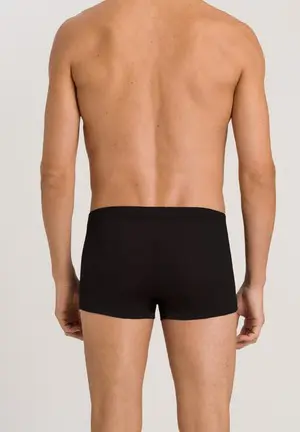 Hanro Cotton Sporty Cotton Knit Boxer Brief - Black