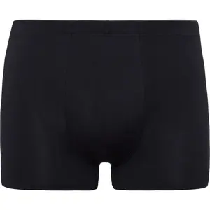 Hanro Cotton Superior Long Leg Boxer Brief - Black