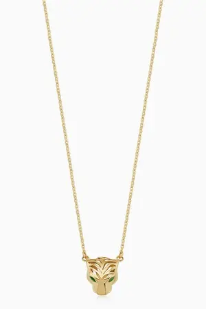 ORADINA 14k Gold Panther Pendant Necklace - Yellow Gold