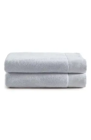 Calvin Klein Entwine 2-piece Bath Sheet Set - Grey Mist Blue