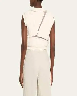 AISLING CAMPS Tortoise Mesh Cropped Vest