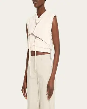 AISLING CAMPS Tortoise Mesh Cropped Vest