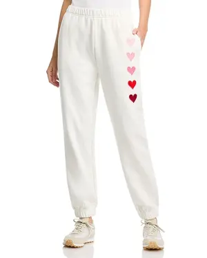 Vintage Havana Embroidered Heart Ankle Joggers